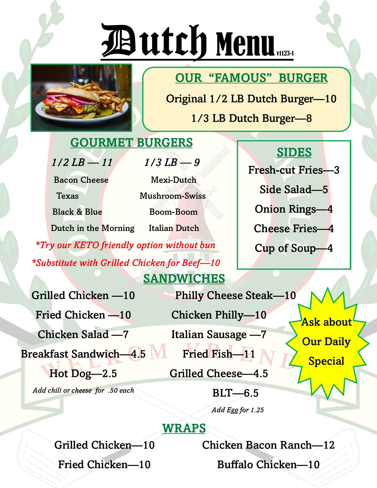 Food - Olde Dutch Mill Golf Course